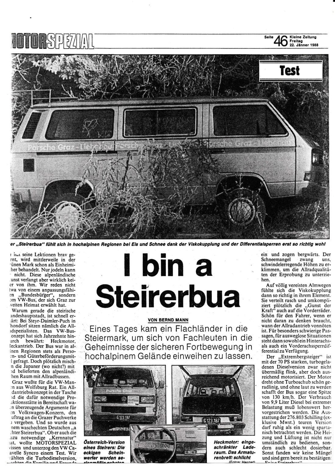 VW T3 4×4 Transporter – Johann Puch Museum